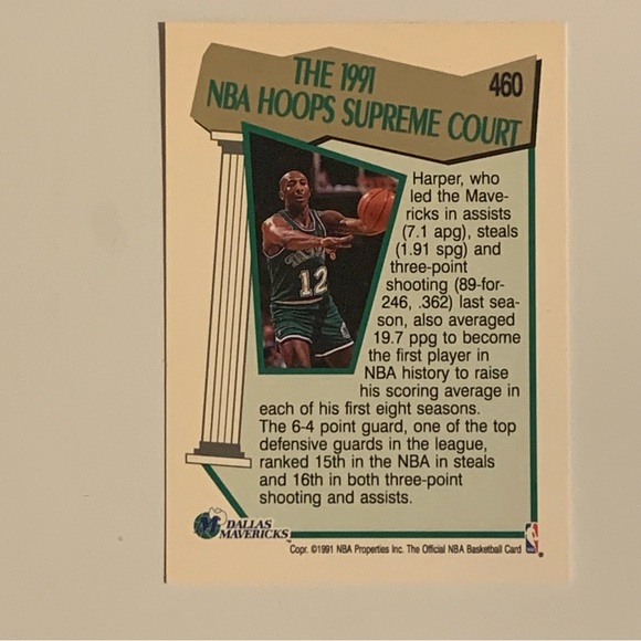 NBA HOOPS | Toys | 991 Nba Hoops Dallas Mavericks Derek Harper 46 ...